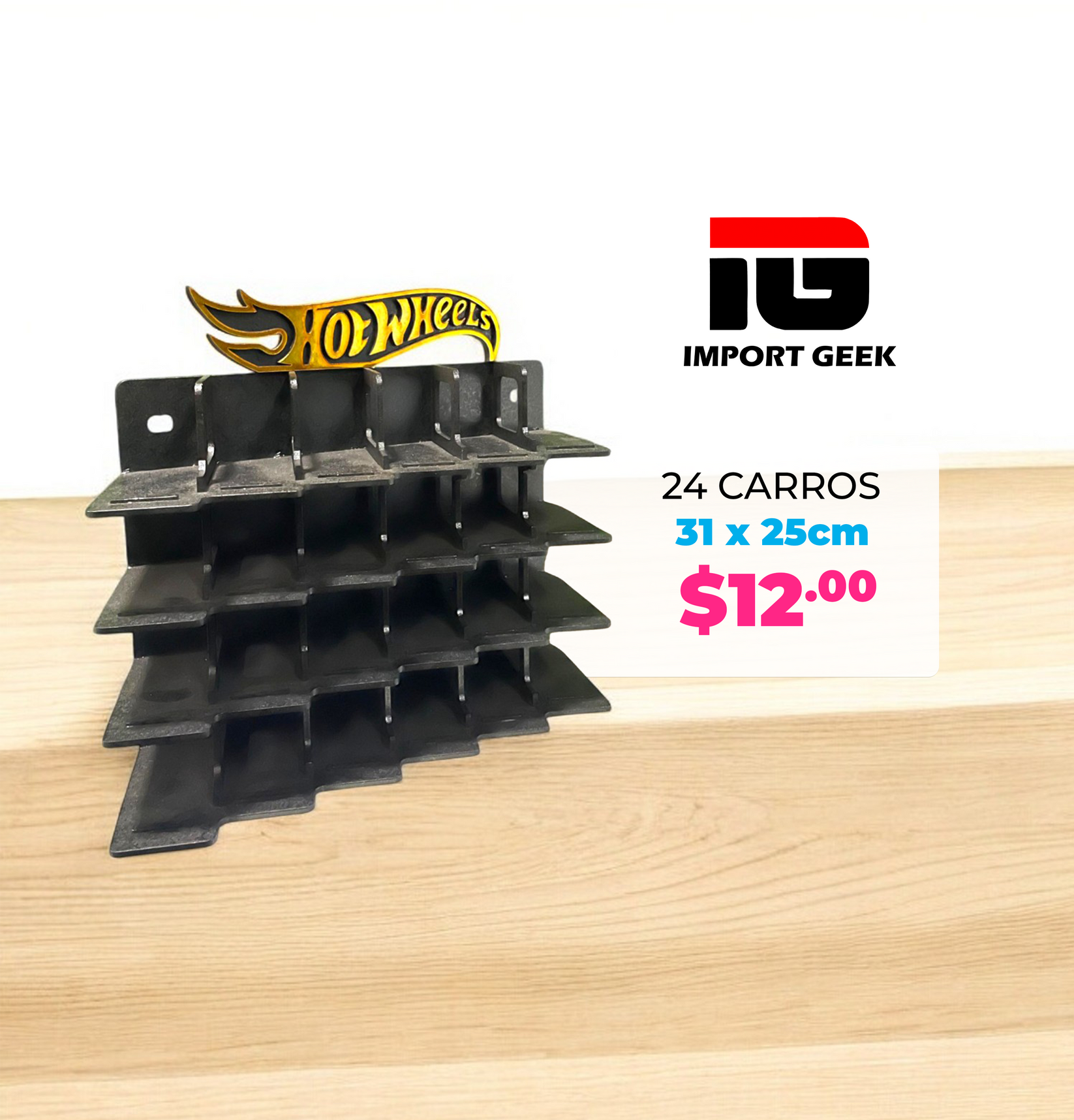 Exhibidor Para Autos Escala 24 CARROS – Import Geek